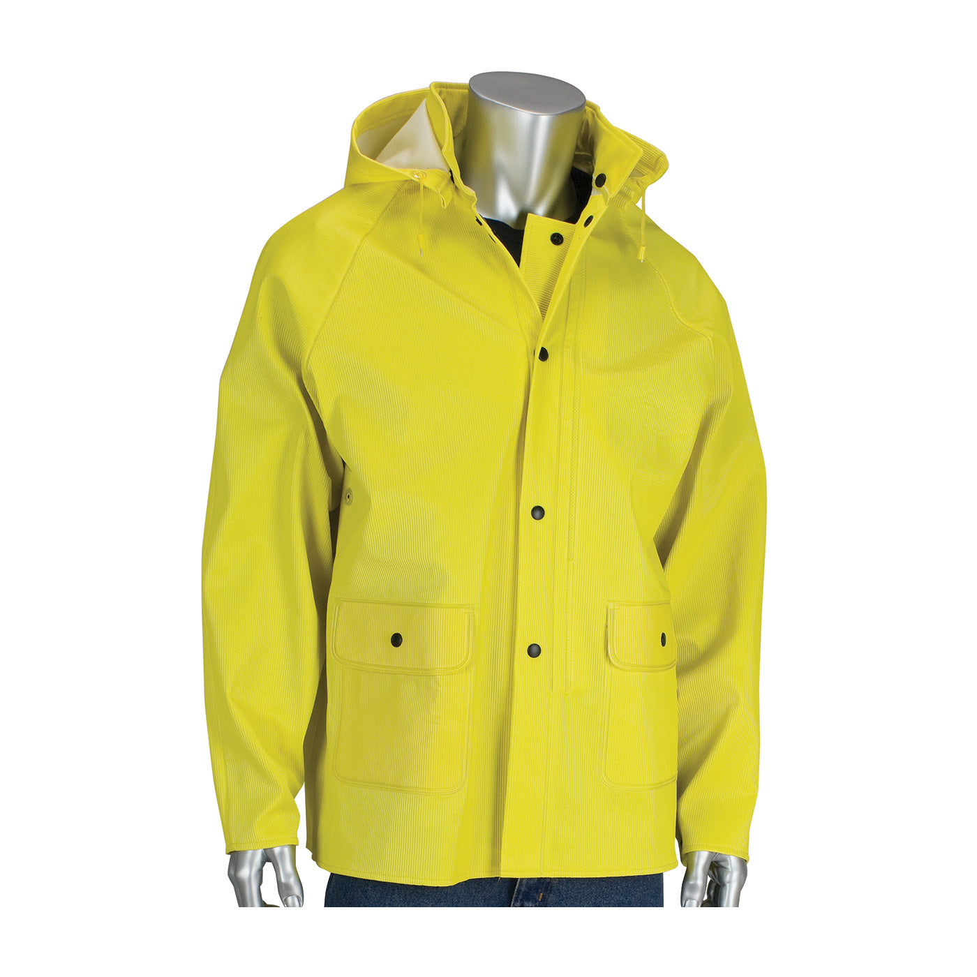 Ribbed PVC Jacket with Hood - 0.65 mm – BDG Safety